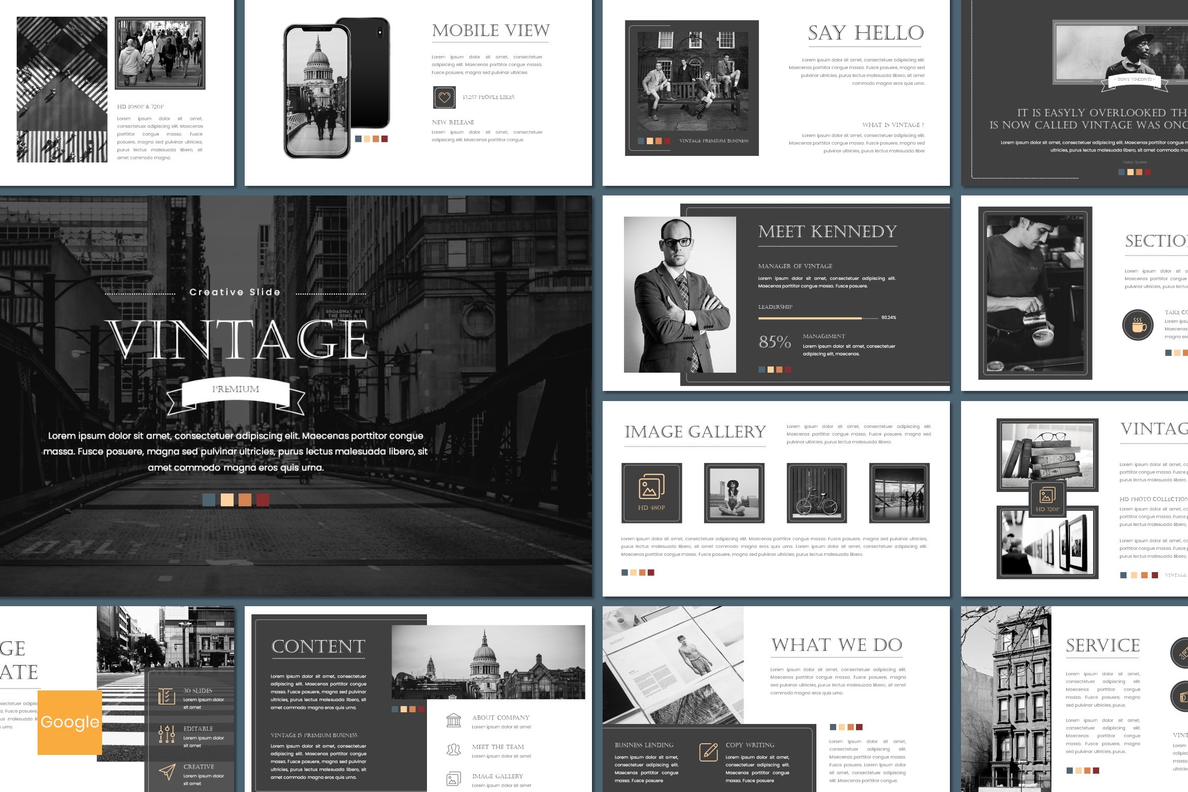 Vintage - Google Slides Template, a Presentation Template by inspirasign