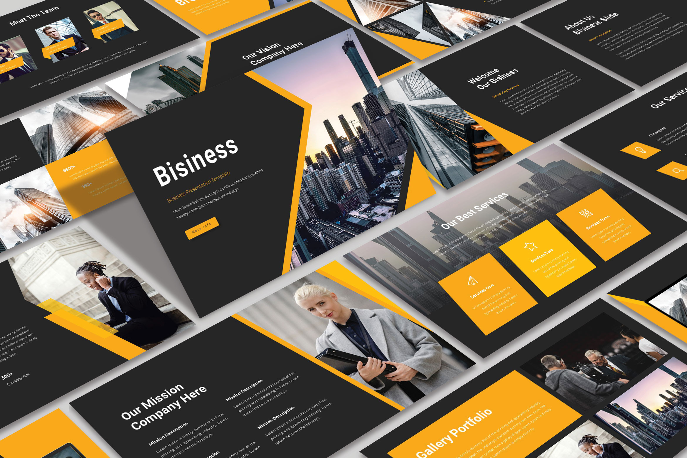 Bisiness Pptx-Key-Slide Template | Creative Market