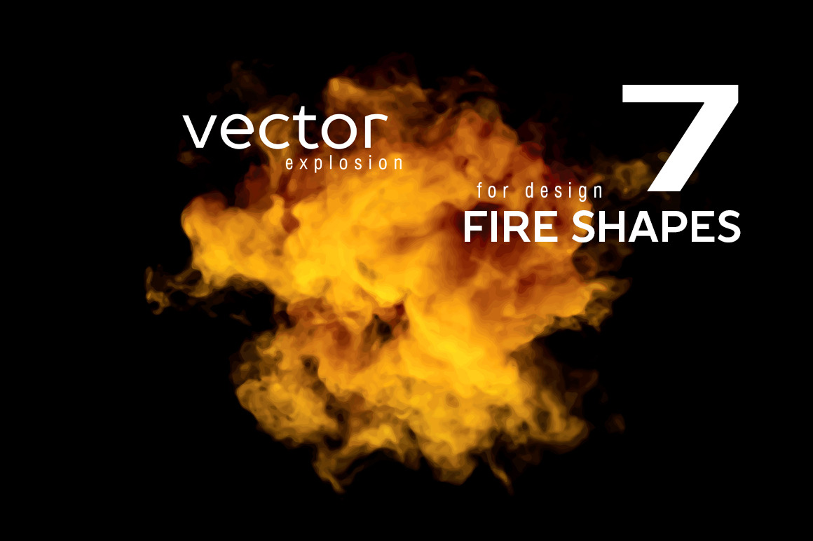 Vector fire shapes, an Illustration by Julvil | Creative Market