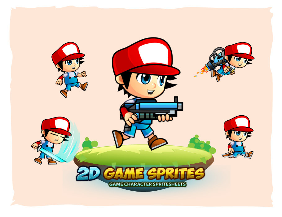Boy George Character Sprites, an Illustration by DionArtworks