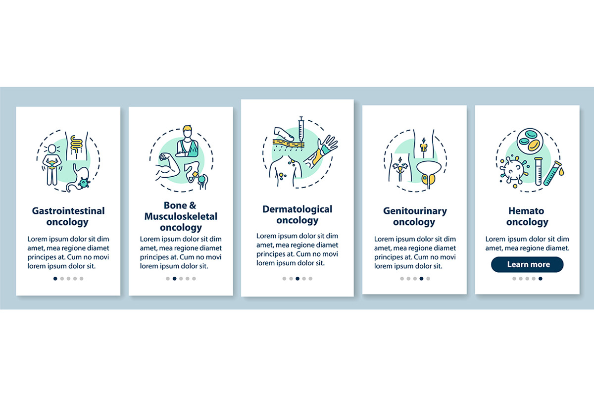 Oncology onboarding mobile app pages, a Templates & Theme by IMG ...