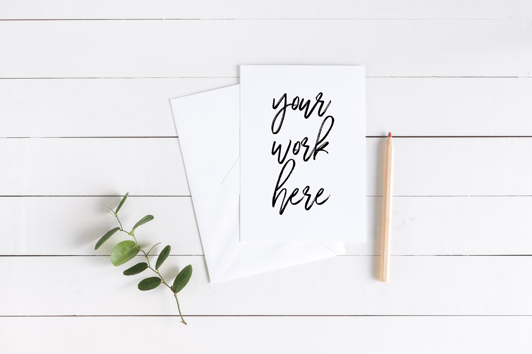 A5 Invitation Card Mockup + Envelope, a Print Template by Salt Color Studio