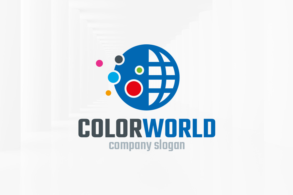 Color World Logo Template, a Branding & Logo Template by LOGOMAGINE