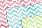 Watercolor Chevron Digital Paper, a Pattern Graphic by AzmariDigitals