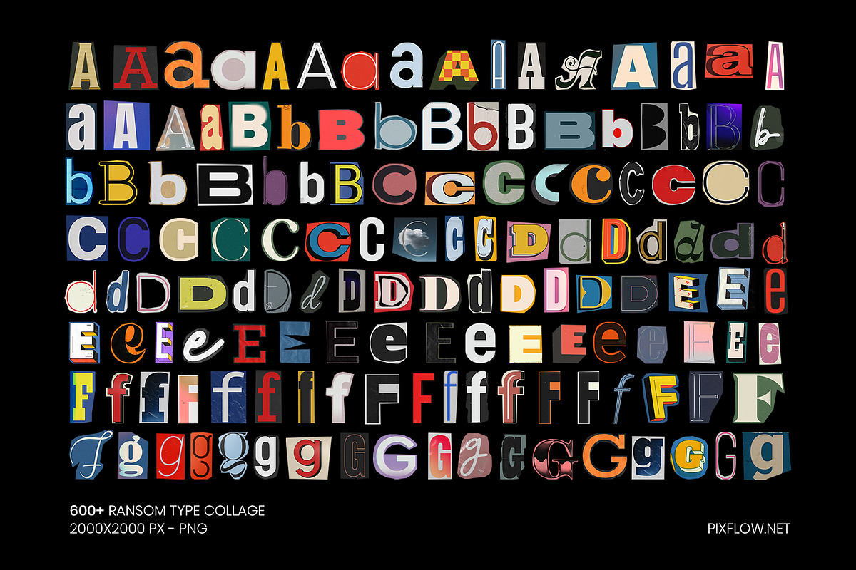Ransom Type Collage | Creative Market