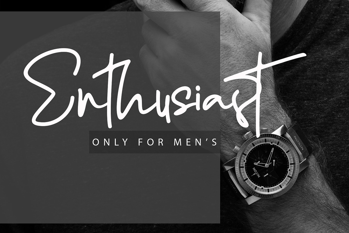 Enthusiast Behavior - Stylish Font, a Script Font by Aldedesign