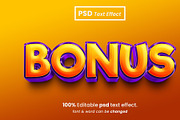 Bonus 3d editable PSD text effect