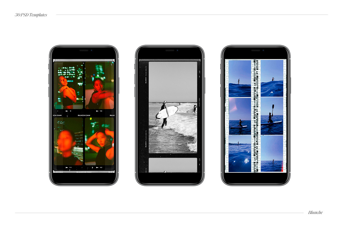 Instagram Film Frames Templates, a Social Media Template by BlancheStudio