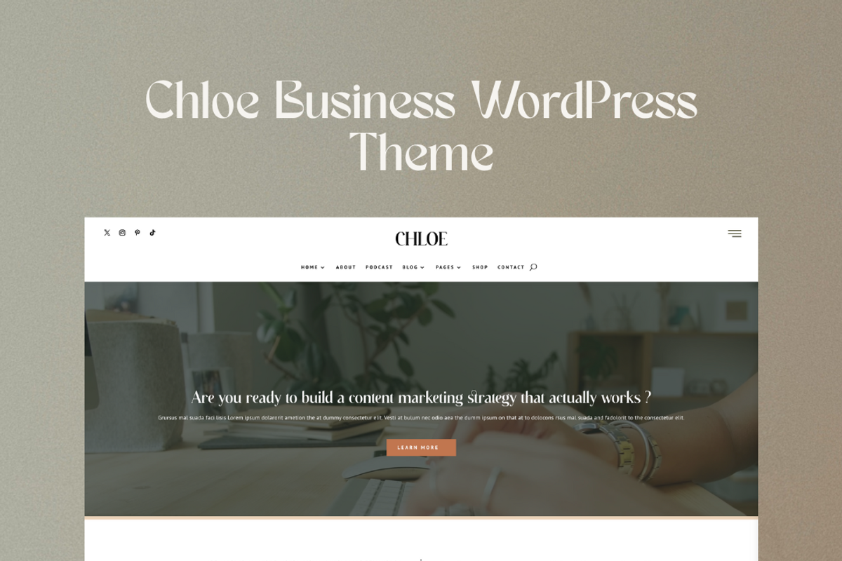 Coaching WordPress Theme Chloe