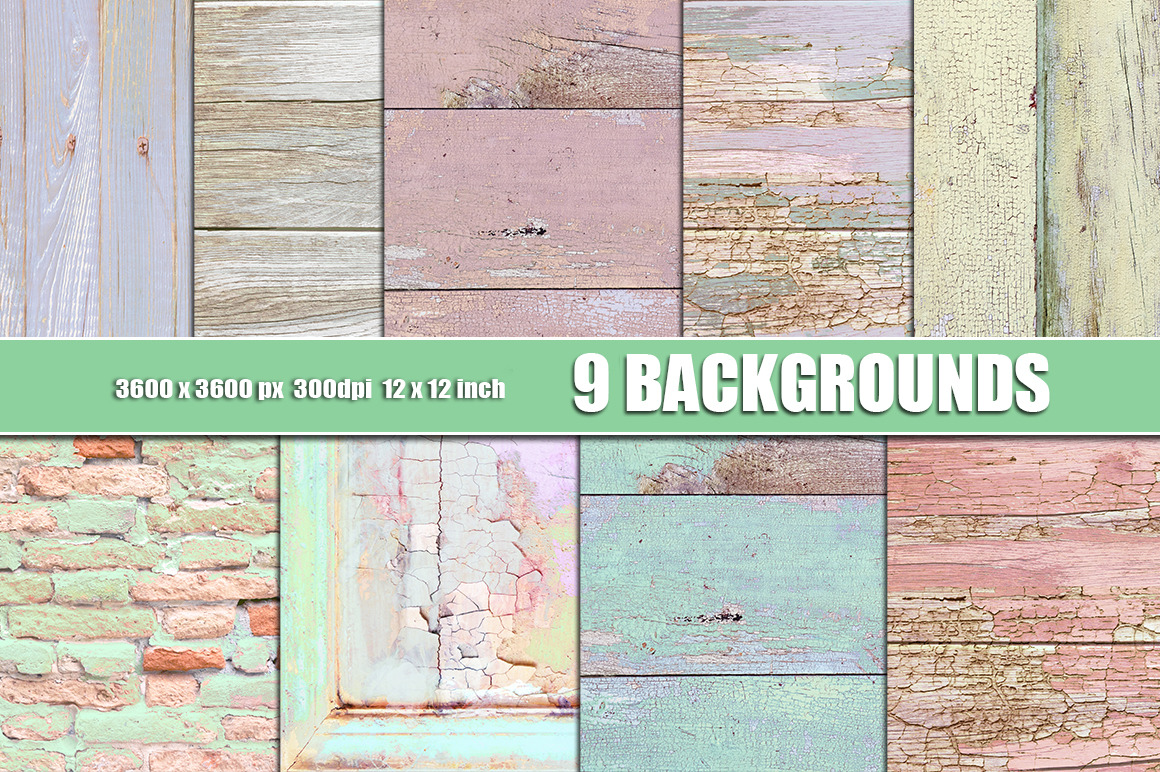 PASTEL WOOD WALL and BRICK TEXTURE, a Texture Graphic by Area