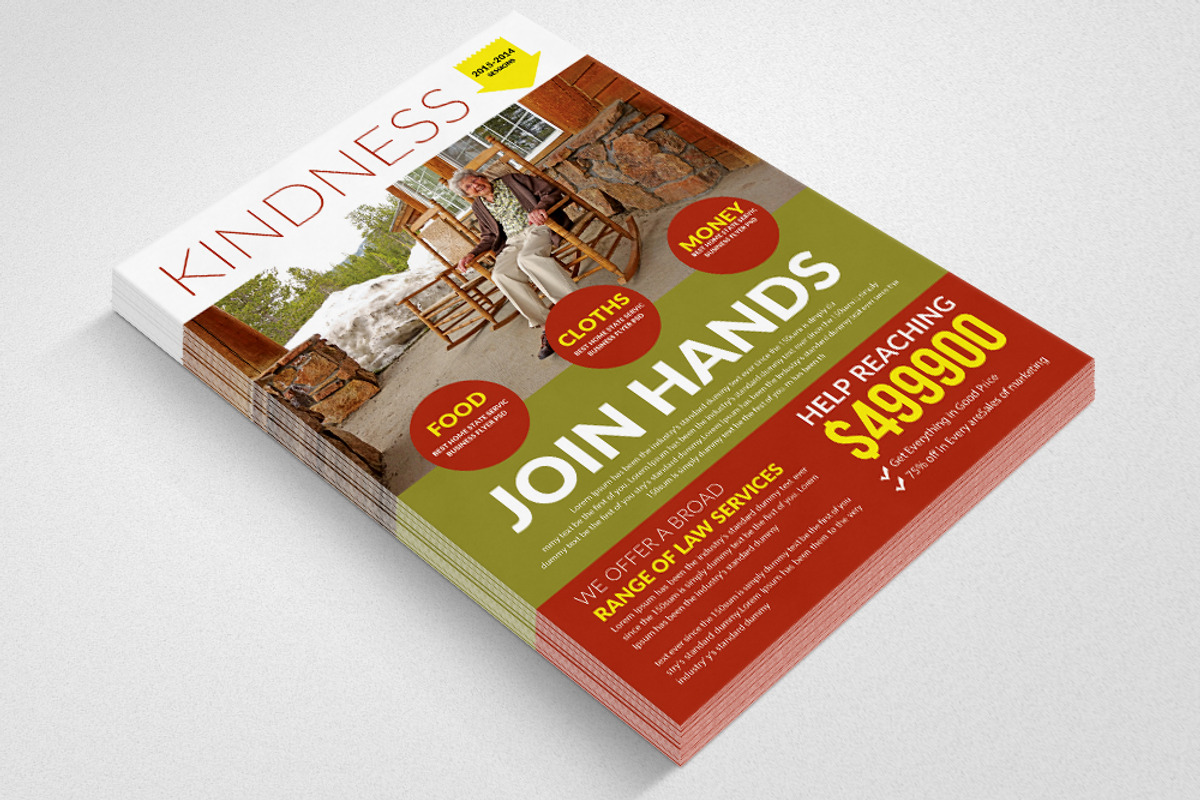 Giving Hope Fundraising Flyer, a Flyer Template by Psd Templates