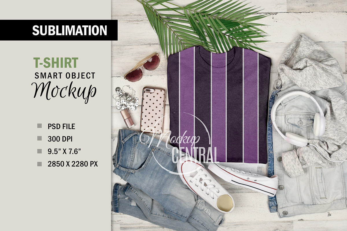 Sublimation Smart T-Shirt Mockup, a Shirt Mockup by HaywireMedia & Mockups