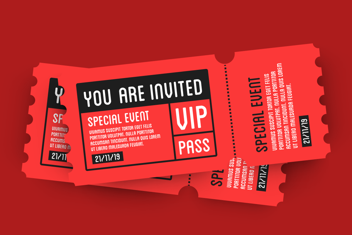 VIP Entry Pass Ticket Stub Design, a Background Graphic by Orange Graphics
