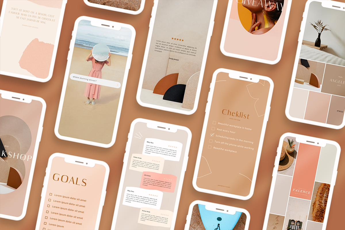 +130 Rainbow collection in Canva, a Social Media Template by Kristina&Co