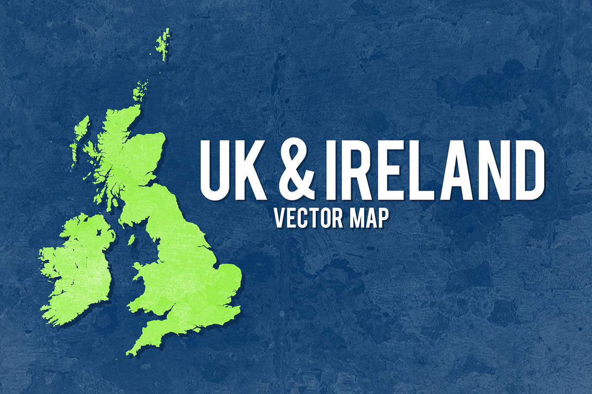 UK & Ireland Vector Map, an Object Graphic by Chequered Ink