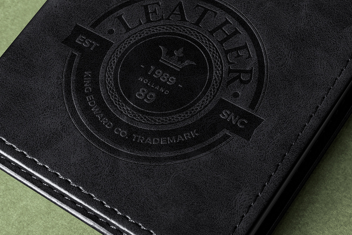 Leather Debossed Logo Mockup, an Apparel Mockup by GfxFoundry