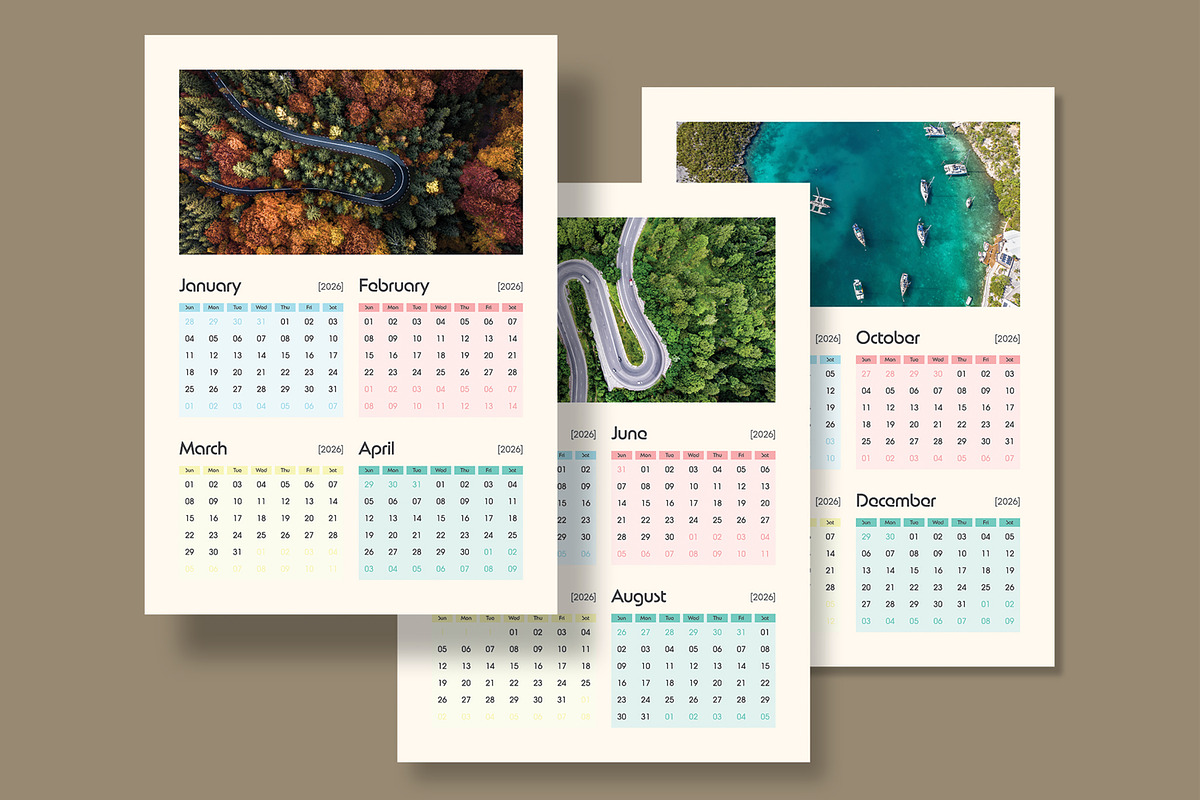 Monthly Wall Calendar Template 2026