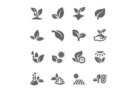 Simple Growing Plants Icons, an Icon by Davooda