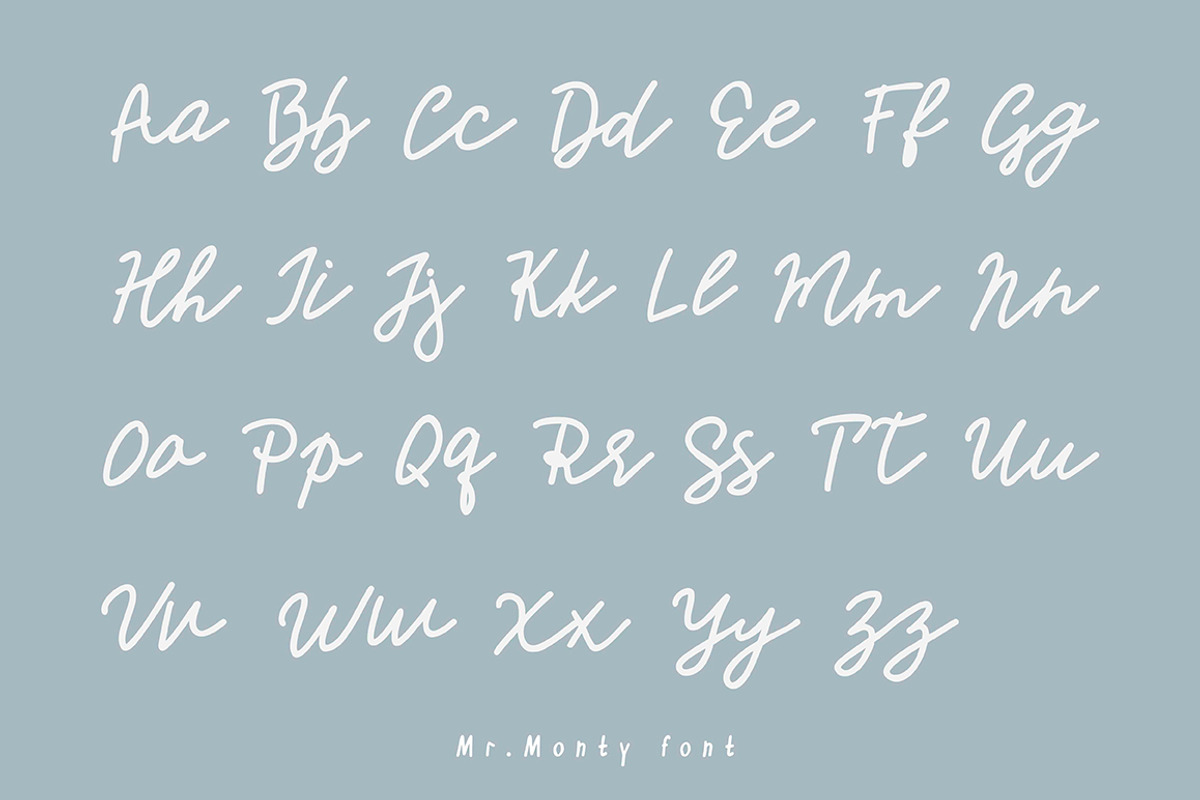 Mr.Monty Handwritten Script, a Script Font by Mr.Typeman