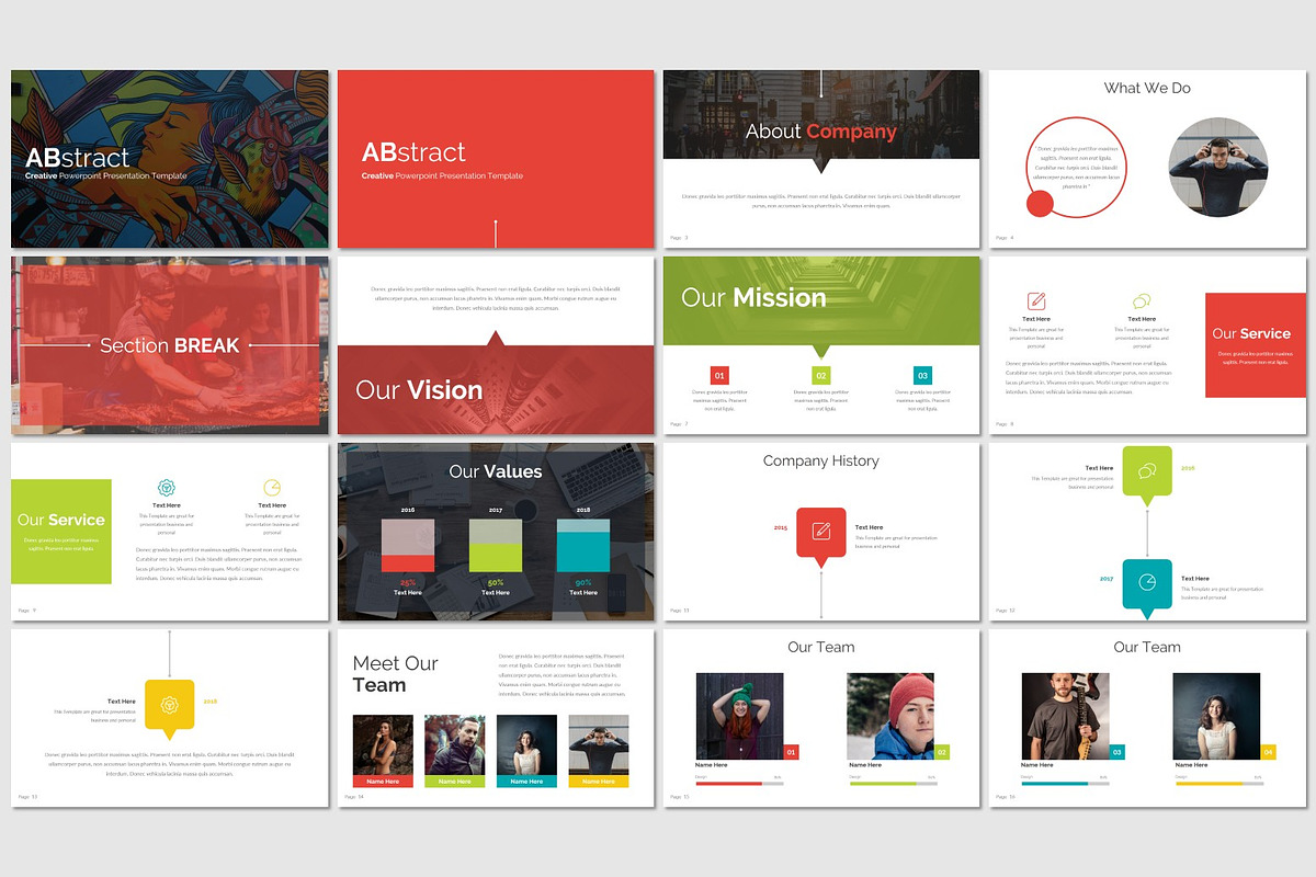 Abstract - Google Slides Template, a Presentation Template by inspirasign
