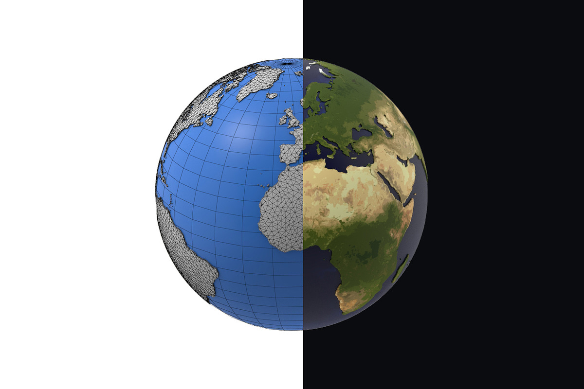 Earth detailed design 3D model, an Environmental 3D Model by CGTech
