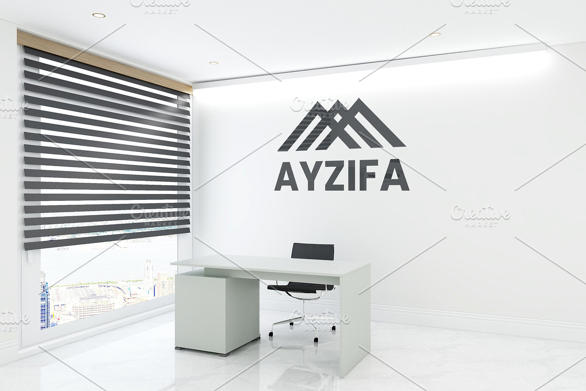 Office Workspace Room Logo Mockup