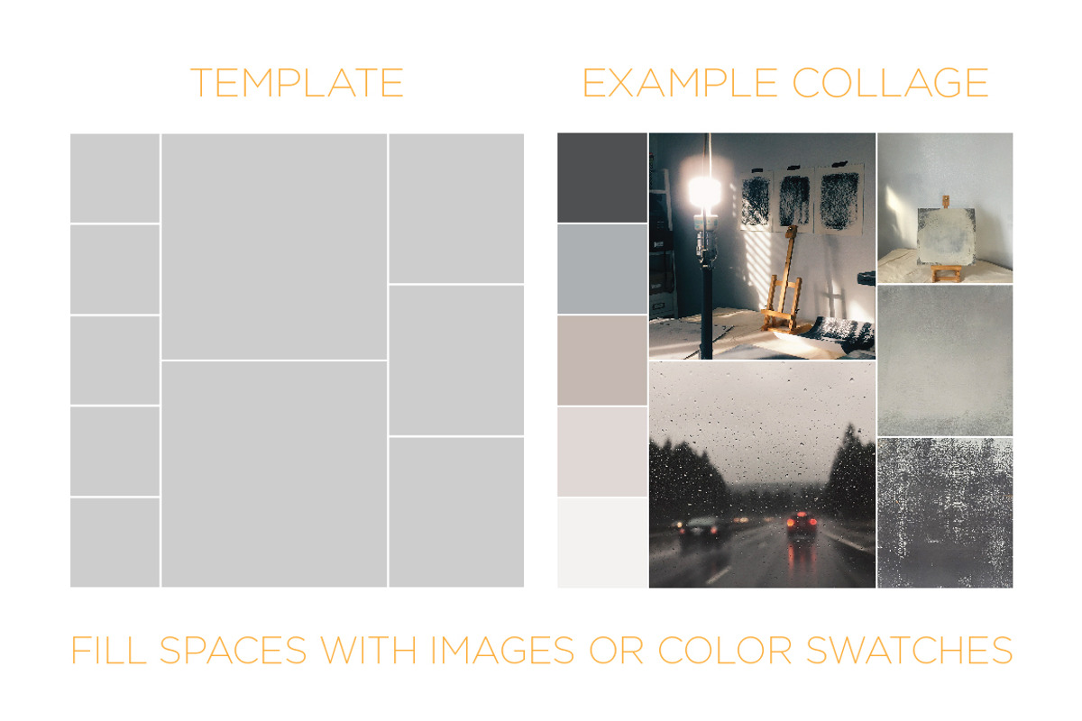 10 Mood Board Photo Collage Layouts, a Books & Magazine Mockup by ...