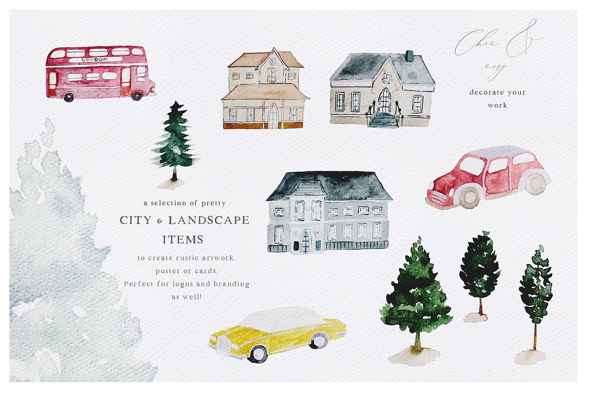 Winter & Christmas Watercolor Bundle, a Seasonal Illustration by Laras ...