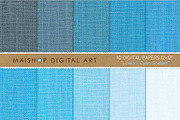Digital Papers Linen Cyan Shades | Textures ~ Creative Market