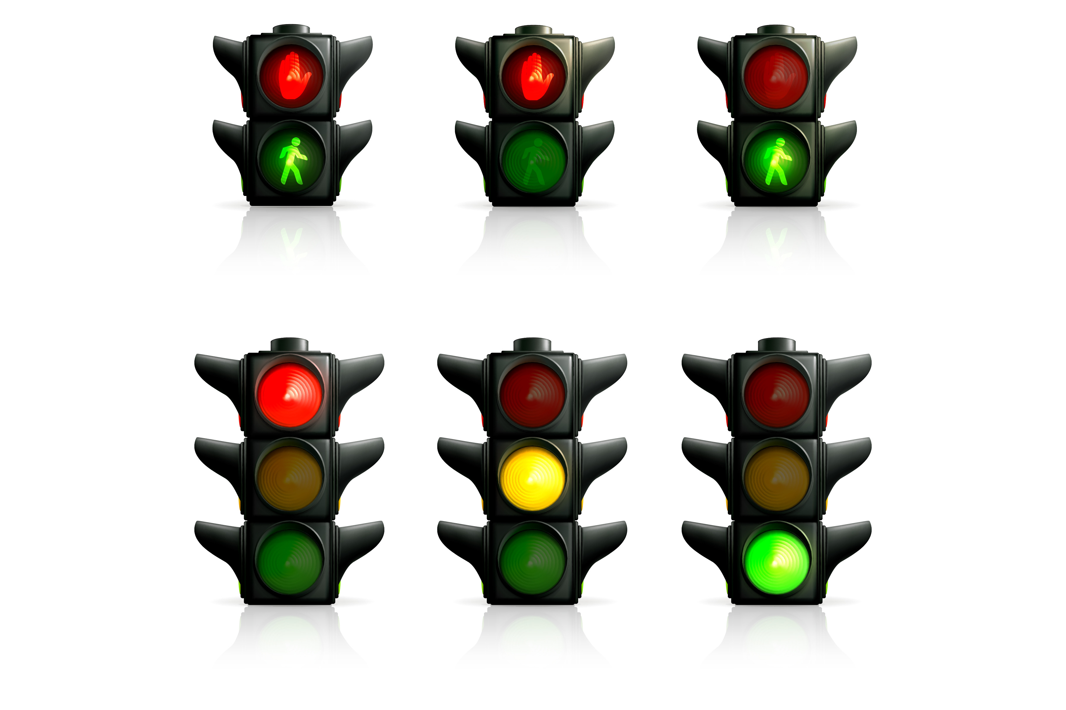 Traffic lights, vector icons, an Icon by Allevinatis Studio | Creative ...