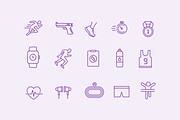 15 Running Icons, an Outline Icon by Creative VIP