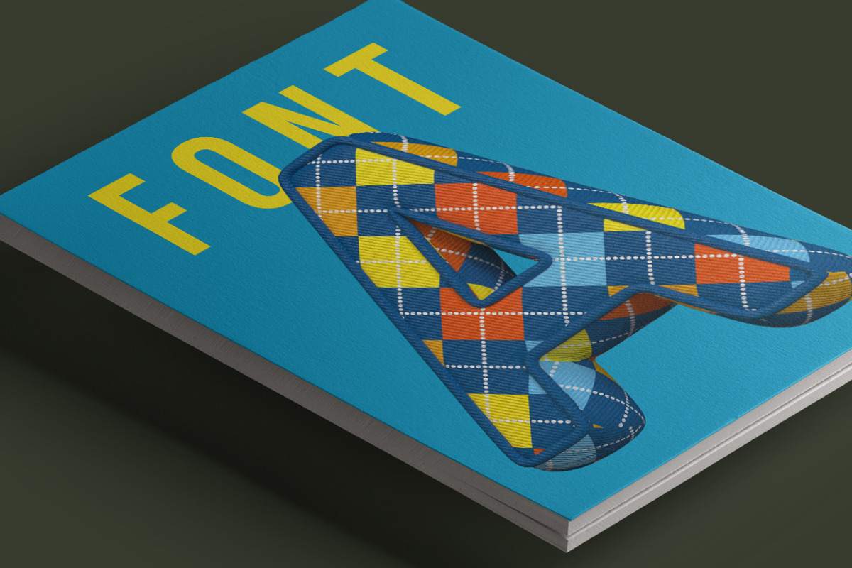 Color Textile Font, a Font by Handmadefont
