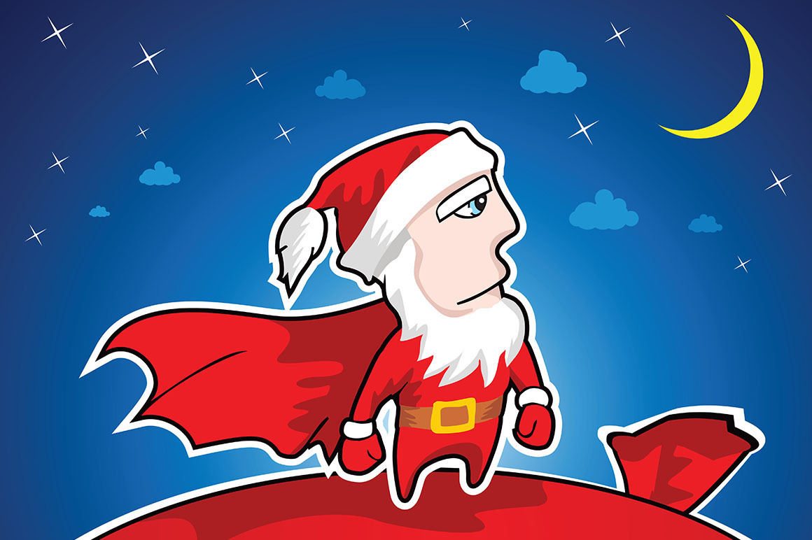 Super Santa Claus, a Person Illustration by iconstock