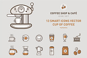 Set of Coffee Shop & Café Symbols, an Icon by BomSymbols