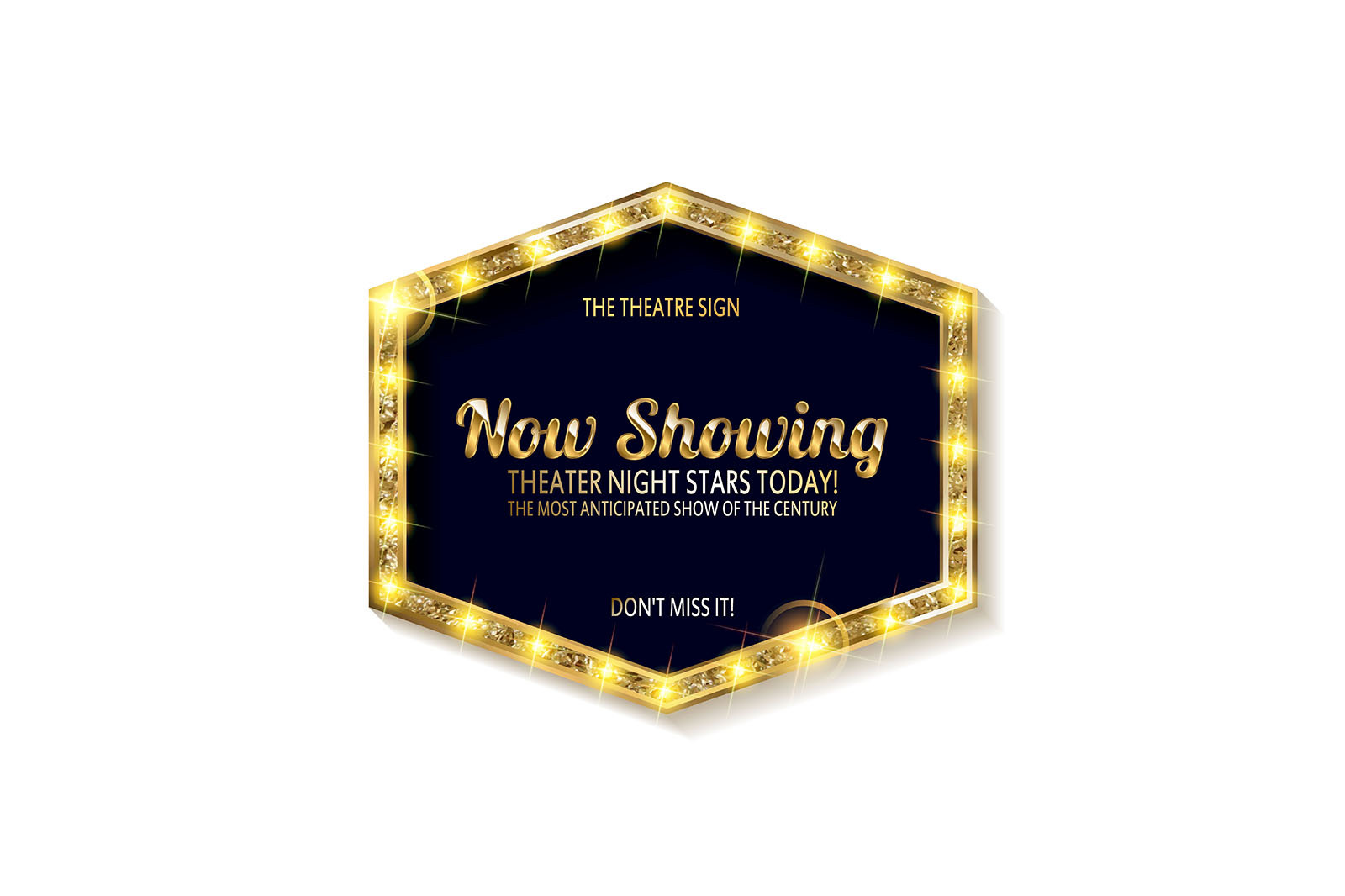 Retro Showtime Sign Design. | Graphics ~ Creative Market