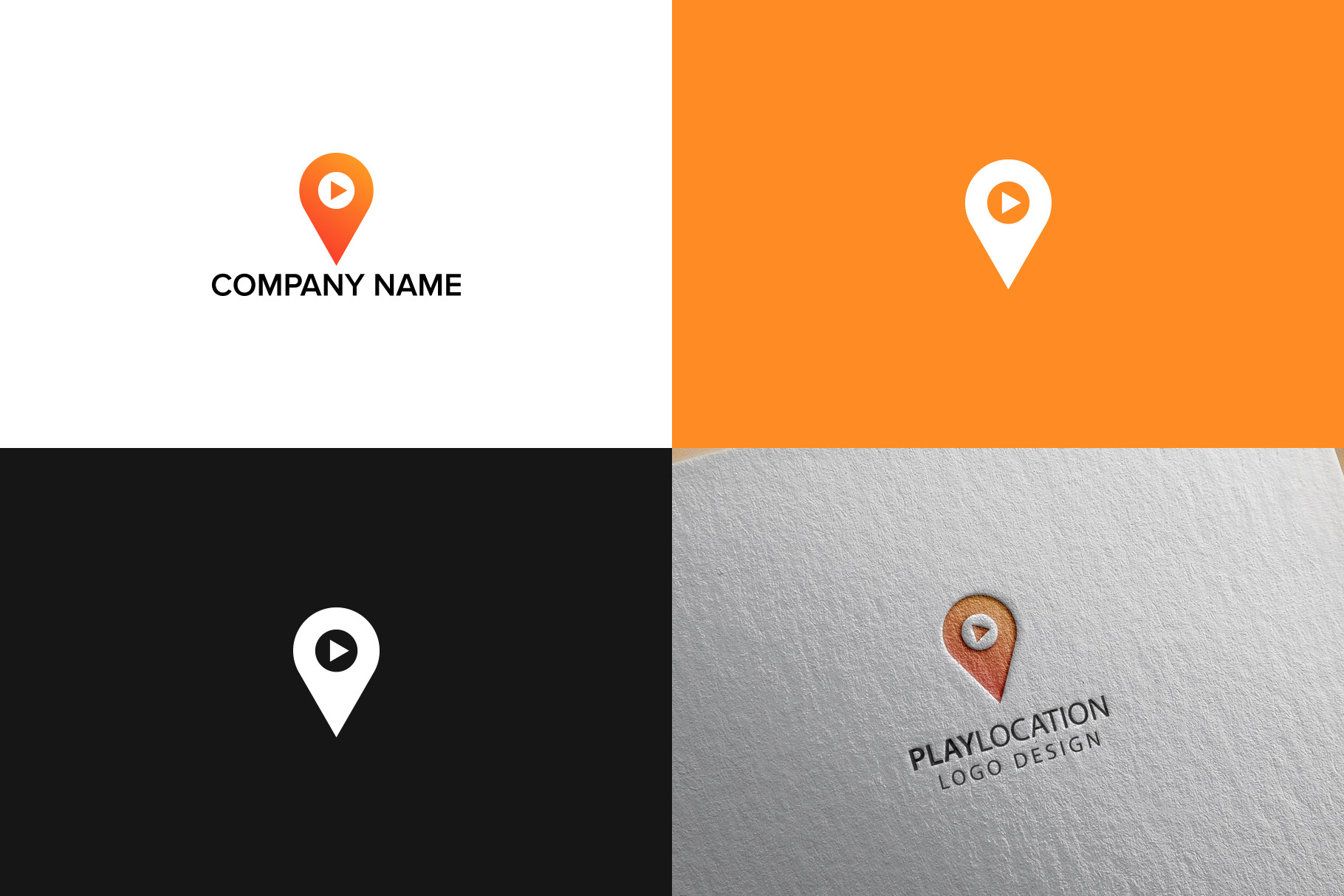 Pin map logo design, a Branding & Logo Template by GranzCreative