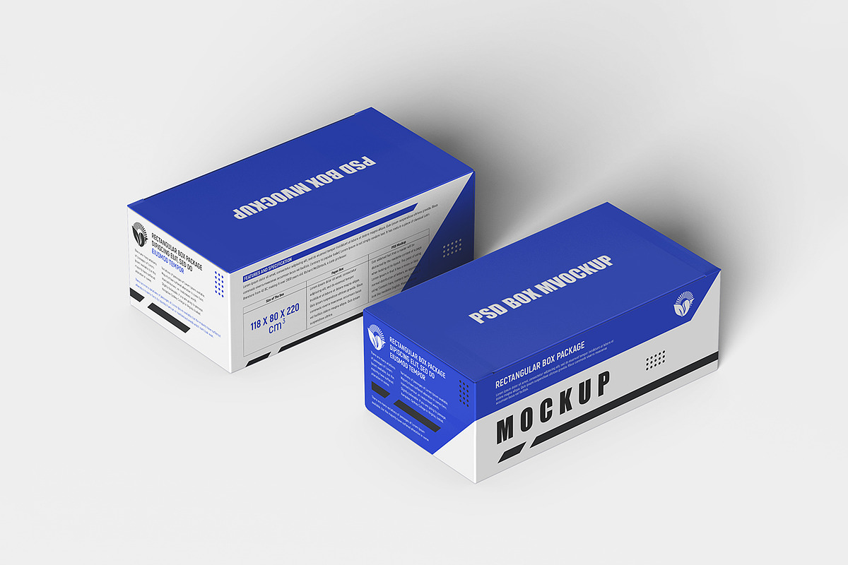 Rectangular Paper Box Packaging PSD, a Packaging Mockup by Ram Studio
