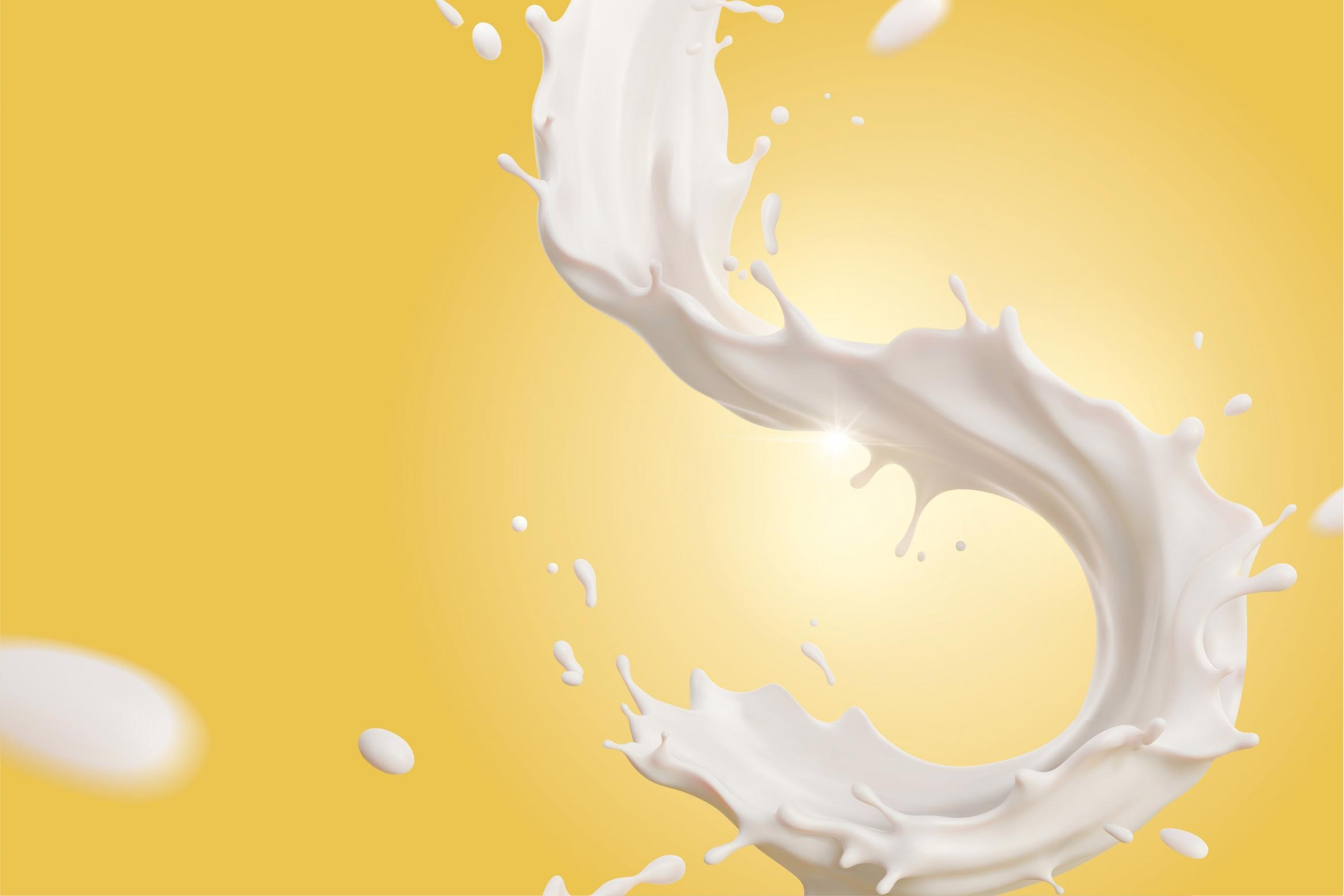 3d milk splashing effect, a Food Illustration by TotallypicRF
