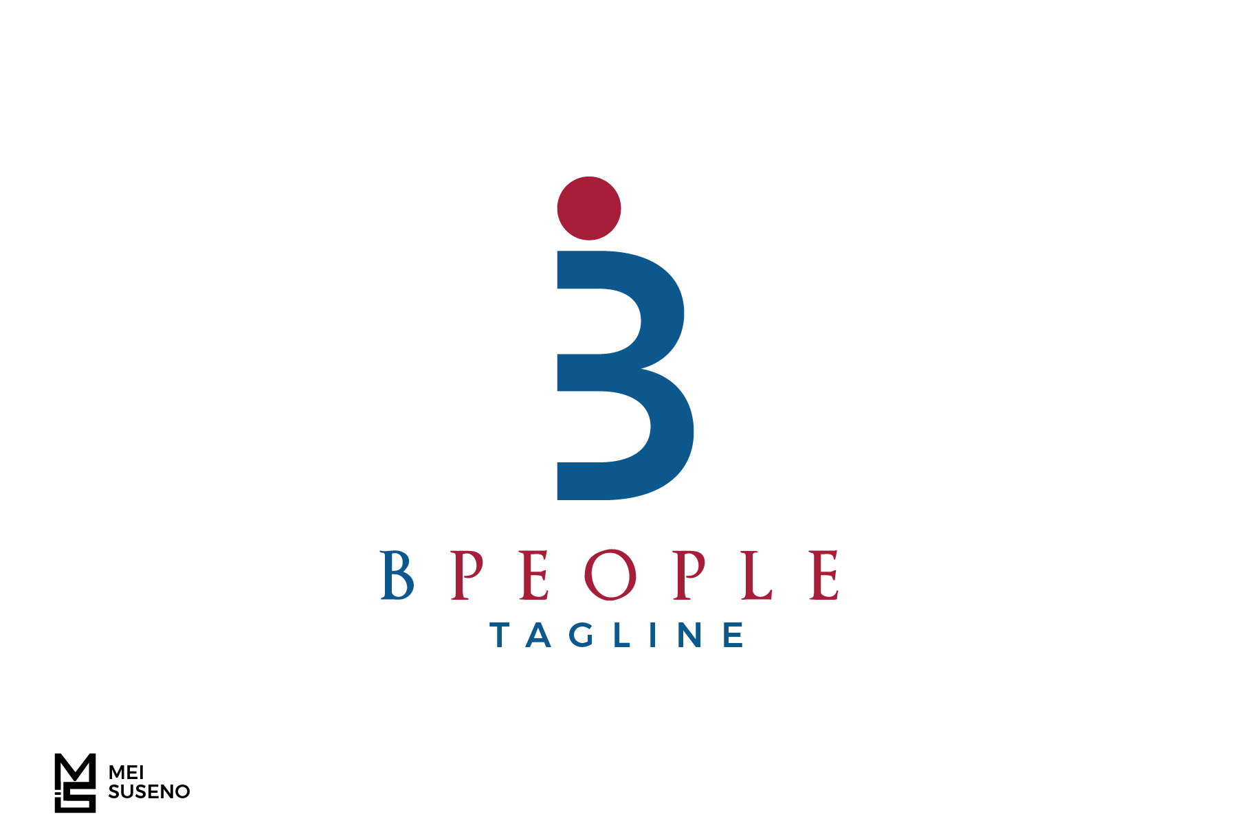 b letter people logo template, a Branding & Logo Template by meisuseno