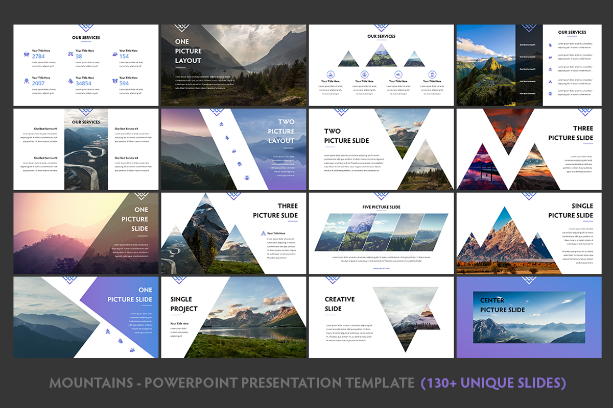 Mountains - Powerpoint Template, a Presentation Template by Helga_Design