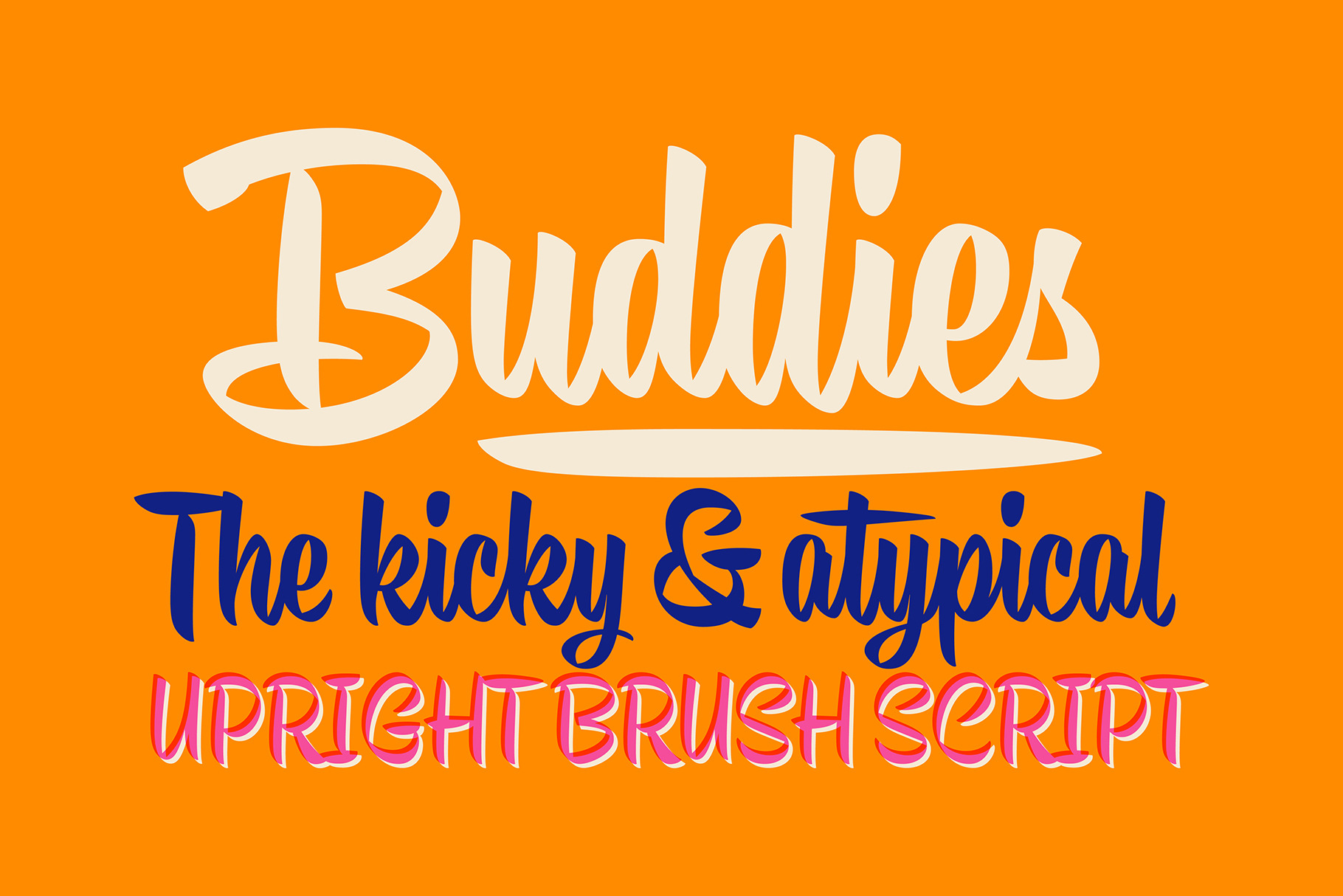 Buddies, a Script Font by Sudtipos