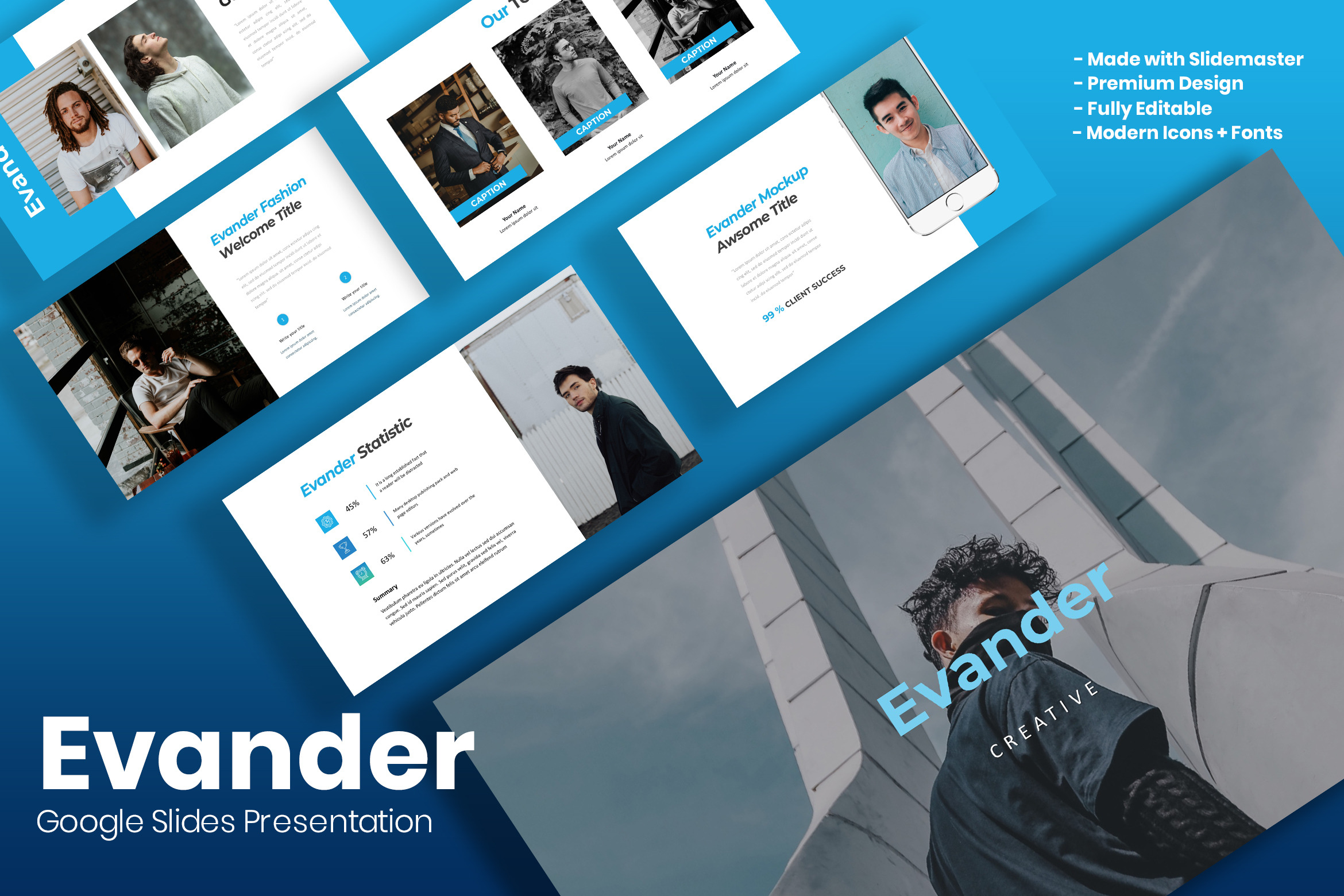 Evander - Google Slide Template, a Presentation Template by AQR Studio