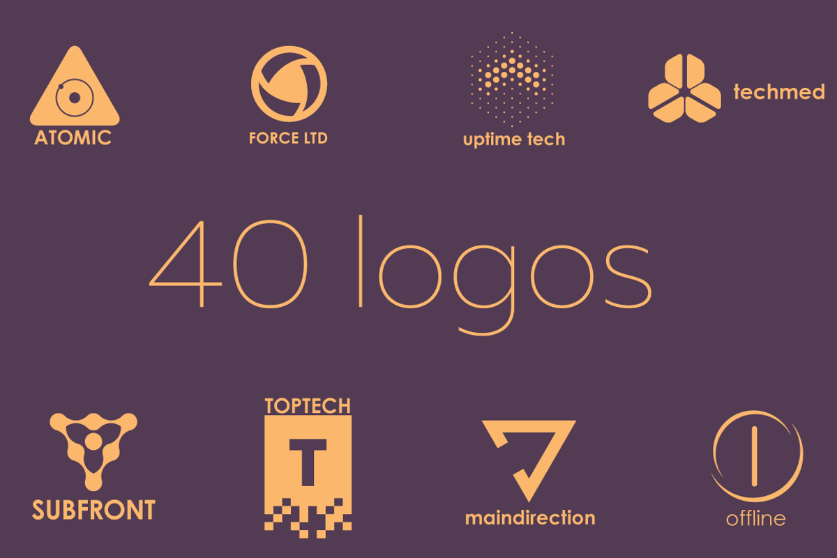 40 tech logos, a Branding & Logo Template by airunreal