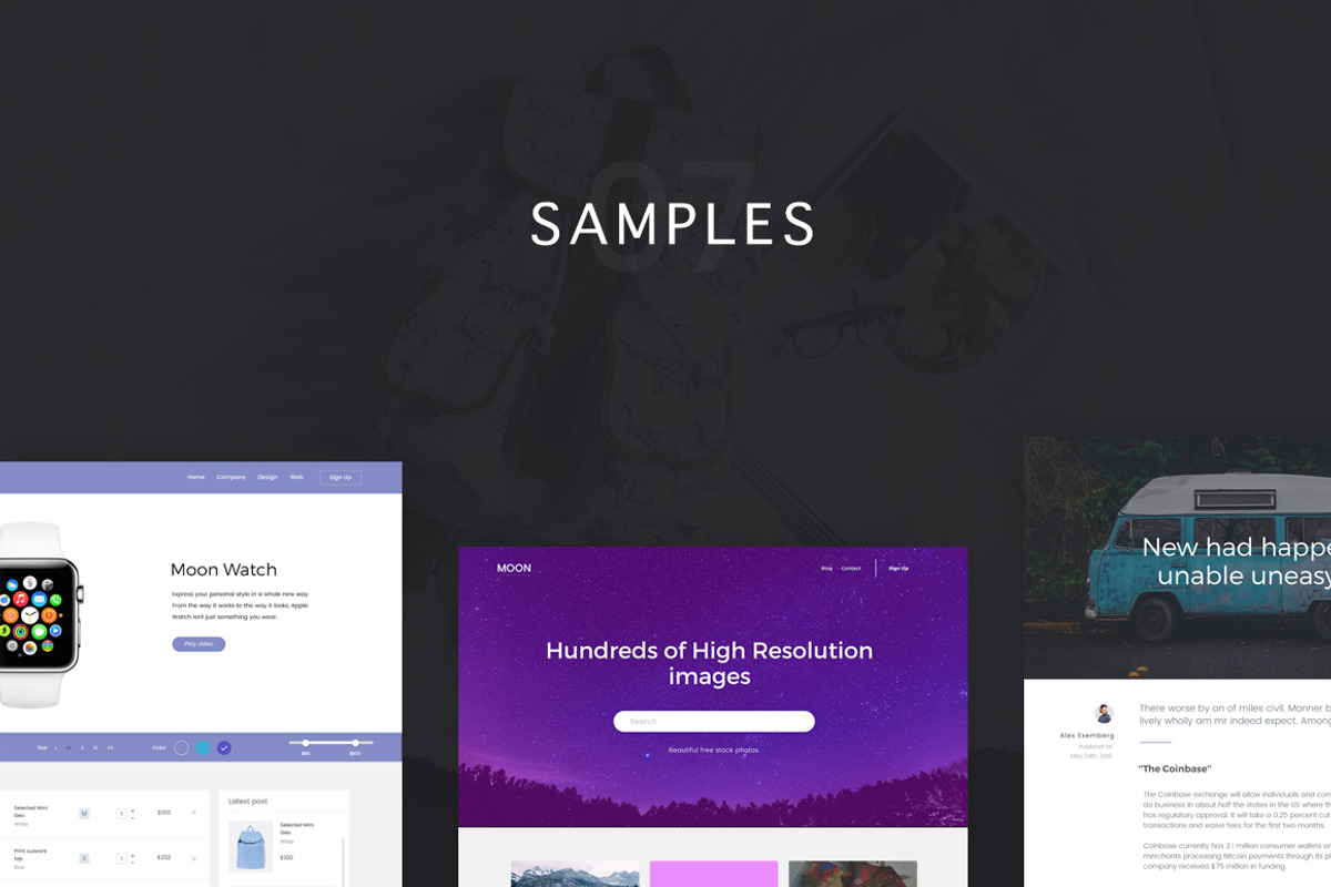 Moon UI Kit, an UI Kit Template by Rubik