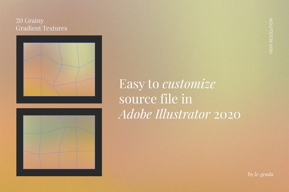 20 Meadow Gradients Set, a Texture Graphic by le-genda