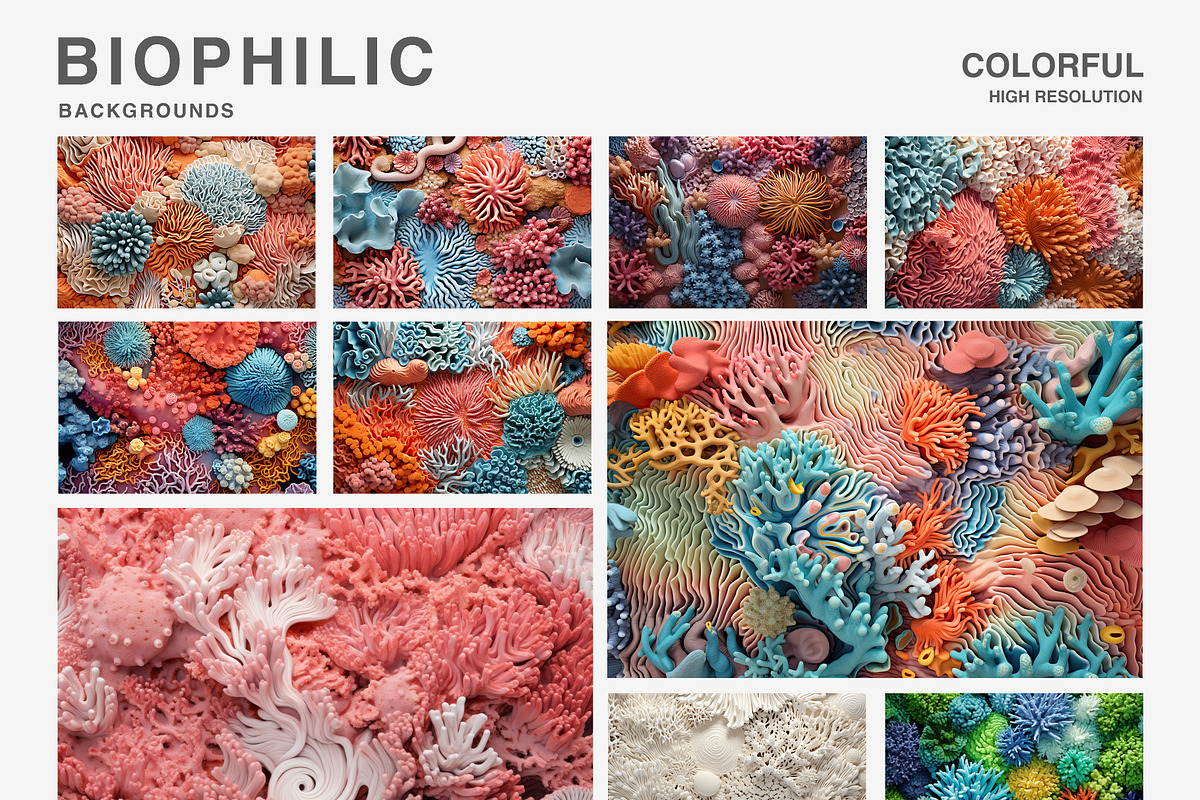 80 Biophilic backgrounds, a Background Graphic by Polli Deeva