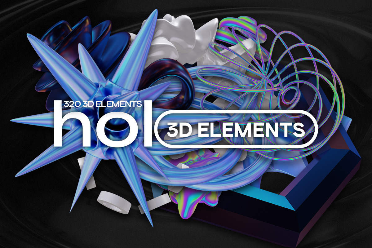 Holo 3D - 320 3D Elements, an Object Graphic by saintricchi