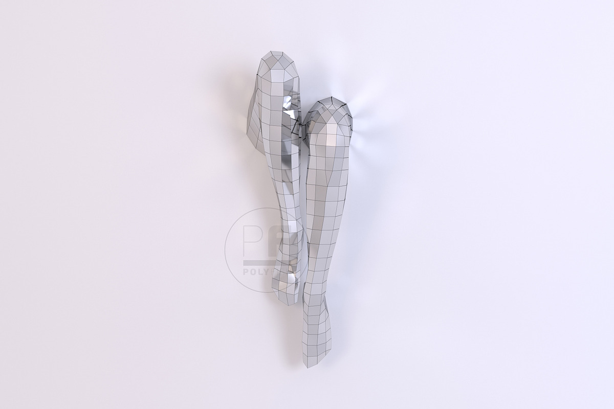 DIY Female legs 3D model template, a Templates & Theme by PolyFish