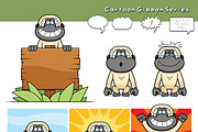 Cartoon Gibbon Series, a Graphic by cthoman