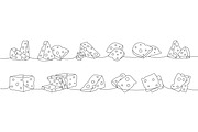 Different cheeses one line, a Food Illustration by GraphiShop
